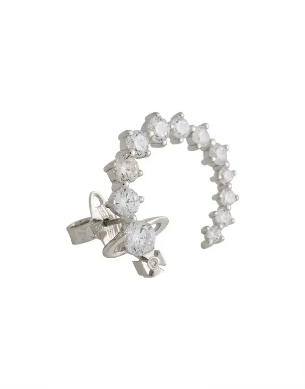 VIVIENNE WESTWOOD Lydia Crystal Earrings In Brass
