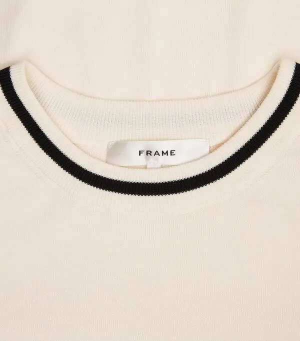 FRAME Cotton-blend Short-sleeve Sweater