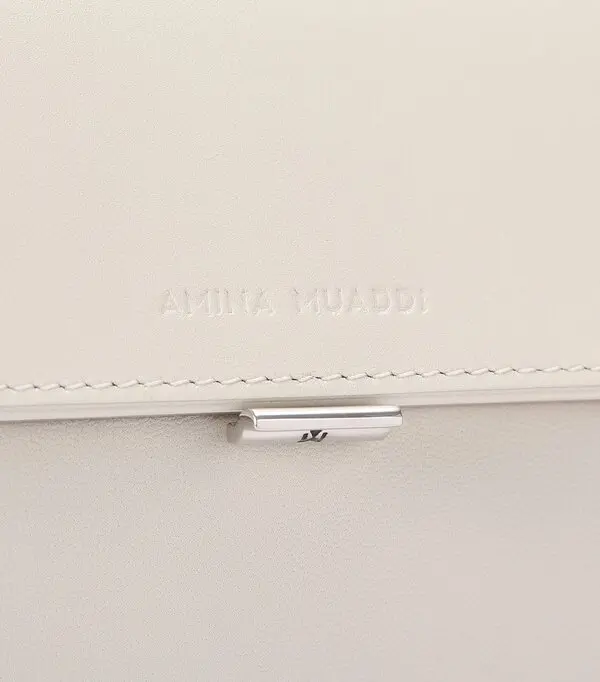 Amina Muaddi Leather Ami Clutch Bag