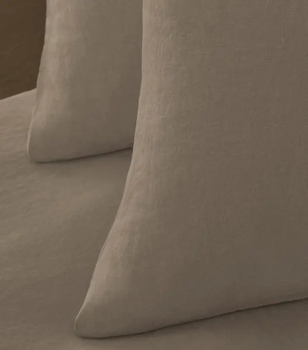 SOCIETY LIMONTA Linen Rem Pillowcase Pair - Brown