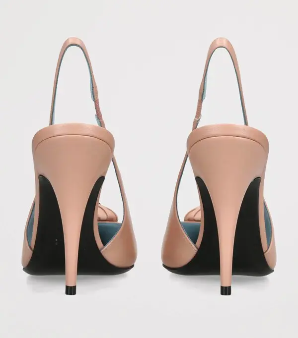 Valentino Garavani Leather Coeur Royal Slingback Pumps 100