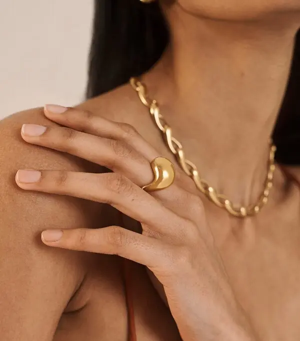 Monica Vinader Vermeil Nura Link Necklace