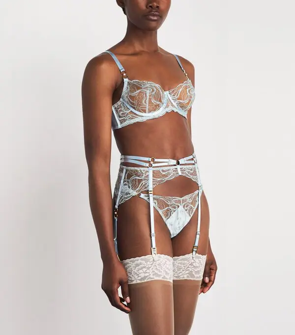 BORDELLE Pearl Suspender - Blue