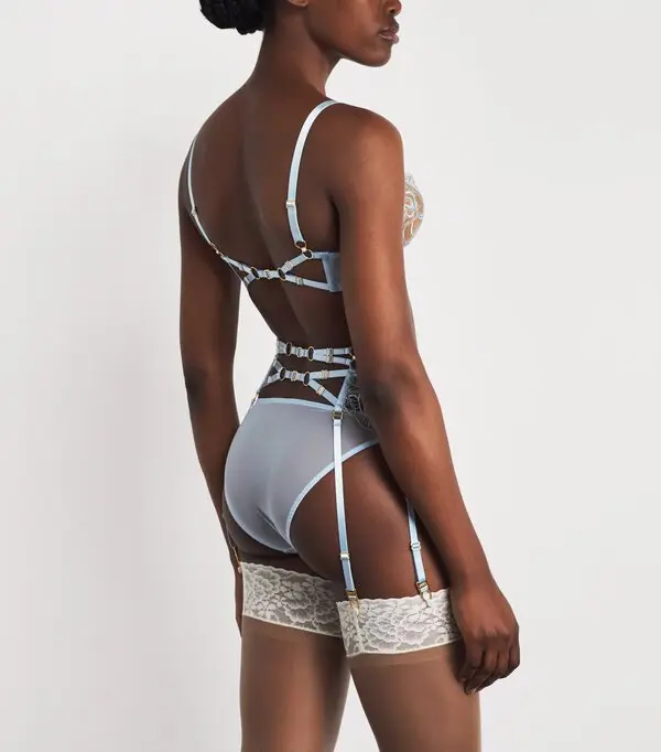 BORDELLE Pearl Suspender - Blue