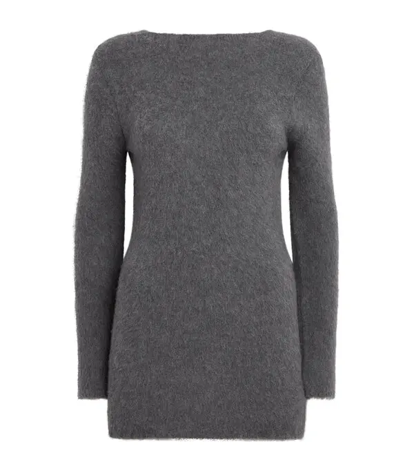 RETORI Cashmere Deep V-neck Mini Dress