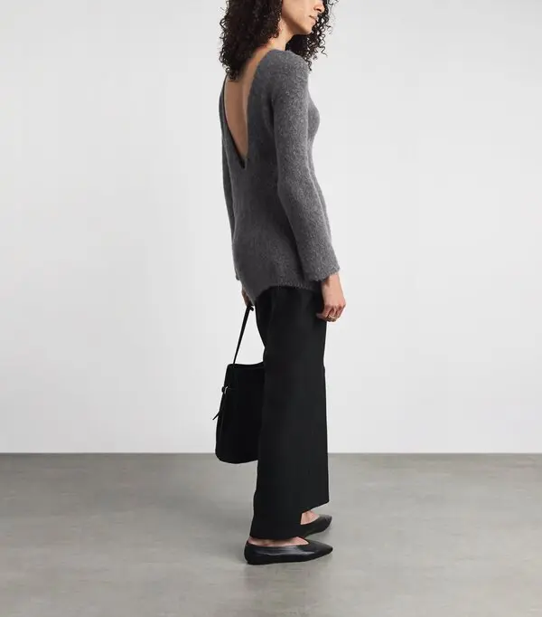 RETORI Cashmere Deep V-neck Mini Dress
