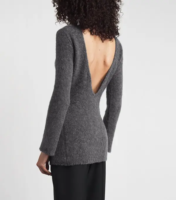 RETORI Cashmere Deep V-neck Mini Dress