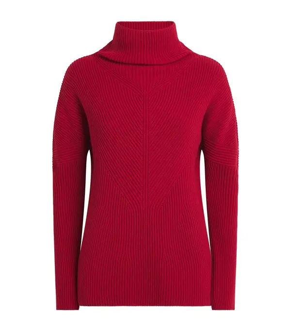 RETORI Virgin Wool Rollneck Sweater - Red