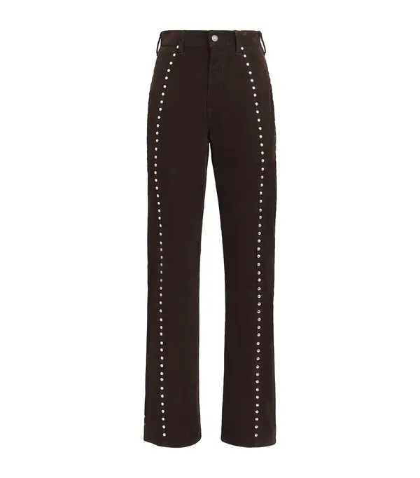 Polo Ralph Lauren Studded Corduroy Straight Leg Trousers