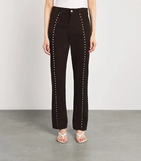 Polo Ralph Lauren Studded Corduroy Straight Leg Trousers