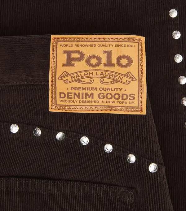 Polo Ralph Lauren Studded Corduroy Straight Leg Trousers