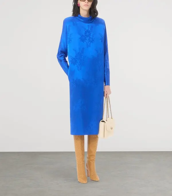 Valentino Garavani Jacquard Sunflowers Midi Dress