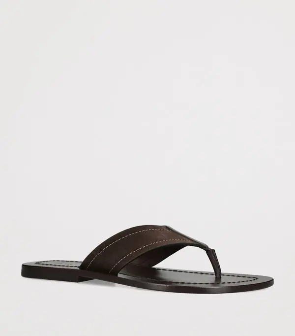 THE ROW Dan Leather Flip Flops