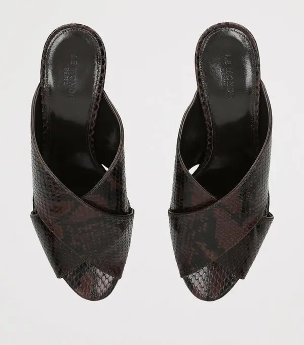 Le Monde Beryl Leather Sneak-effect Luca Mules 70