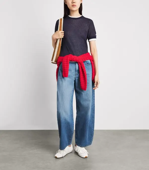 7 For All Mankind Bonnie Curvilinear Barrel-leg Jeans