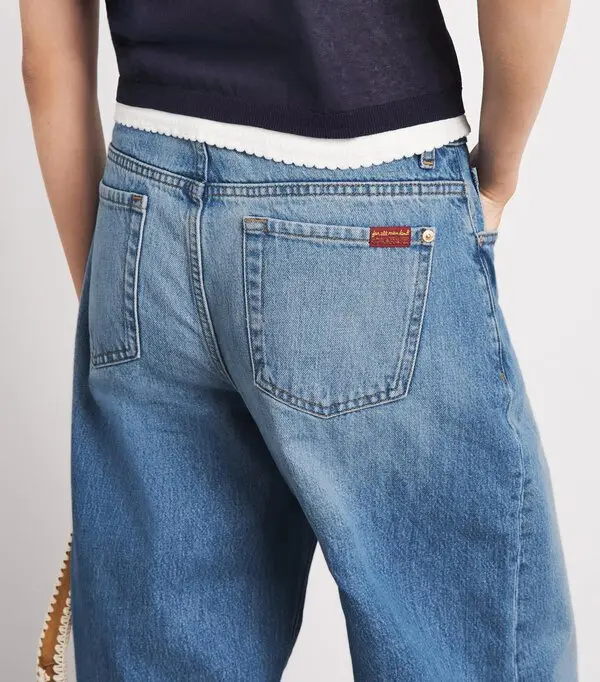 7 For All Mankind Bonnie Curvilinear Barrel-leg Jeans