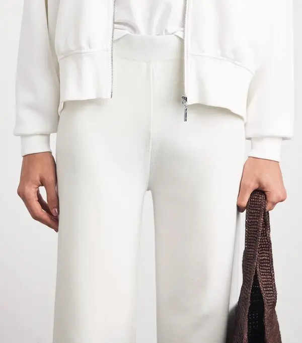Max Mara Knitted Wide-leg Trousers - White