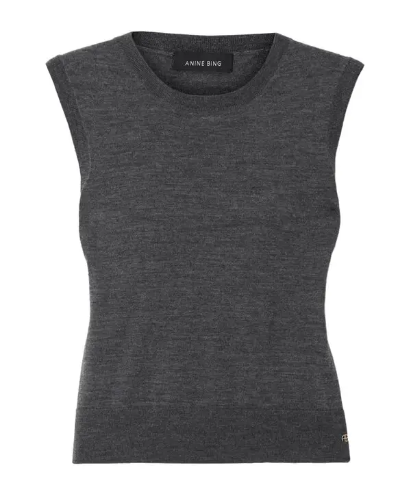 ANINE BING Sleeveless Round Neck Top - No