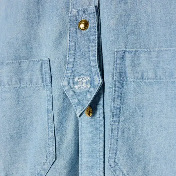 Celine Cotton Denim Shirt - Faded Chambray