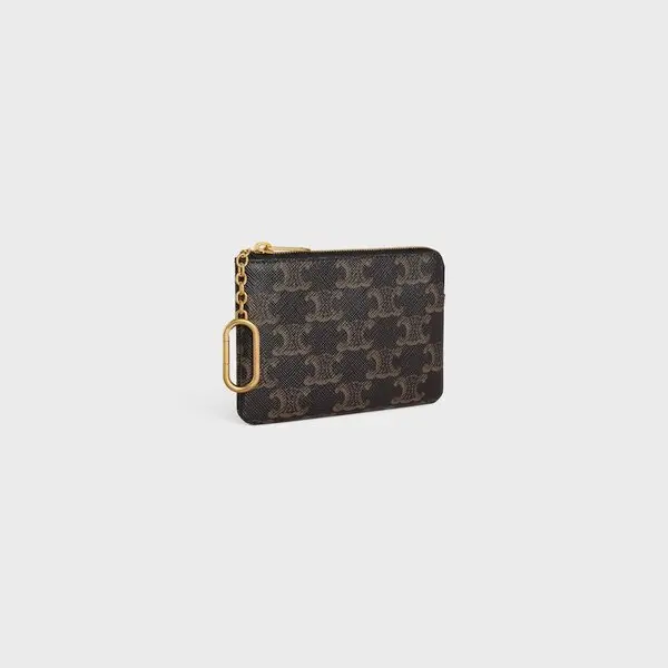 Celine Coin Purse In Triomphe Canvas