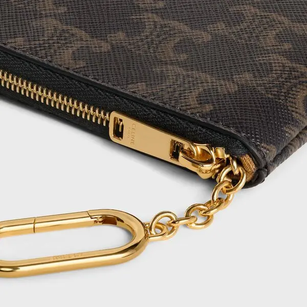 Celine Coin Purse In Triomphe Canvas