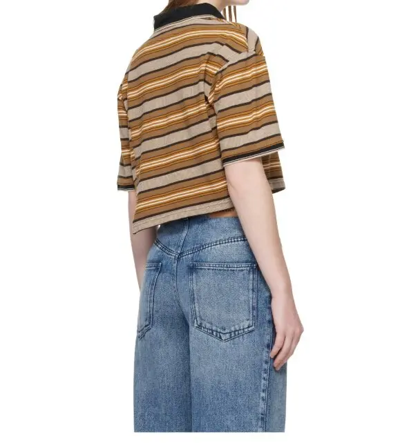 Isabel Marant Étoile Striped Cropped Polo