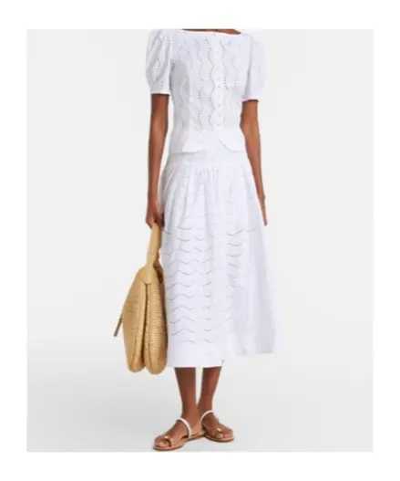 Polo Ralph Lauren Broderie Anglaise Cotton Puff Sleeve Blouse