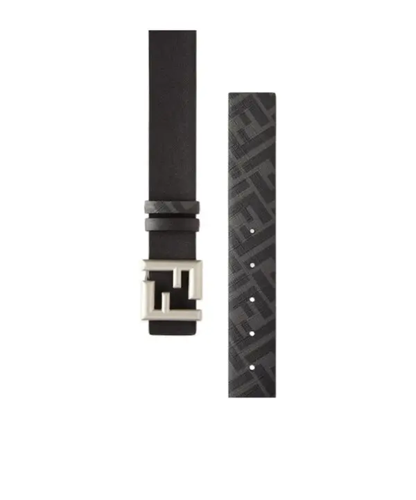 Fendi Ff Buckled Rounded Reversible Belt