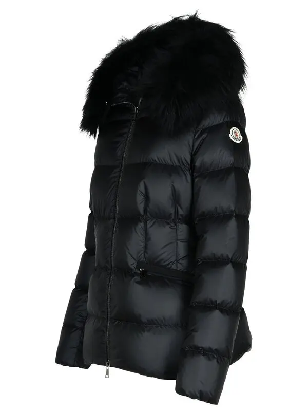 Moncler Boed Short Padded Jacket With Shearling Trim