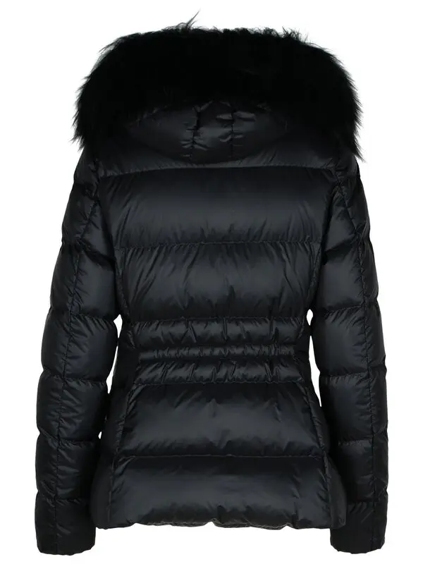 Moncler Boed Short Padded Jacket With Shearling Trim