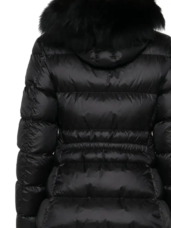 Moncler Boed Short Padded Jacket With Shearling Trim