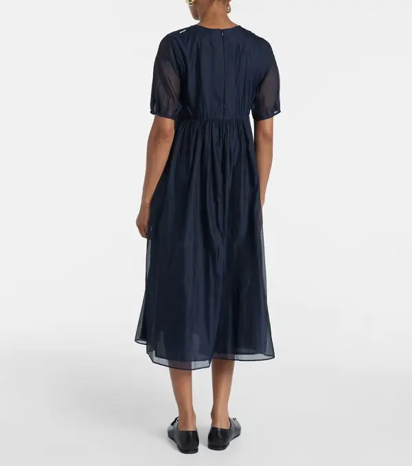 Max Mara Fatoso Silk-blend Organza Midi Dress