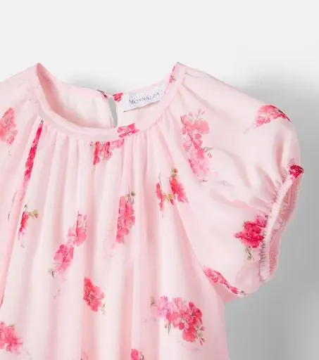 Monnalisa Floral Tiered Dress