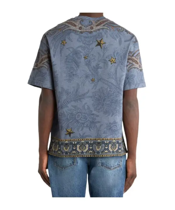 Etro Cotton-jersey T-shirt With Placed Pegaso-print
