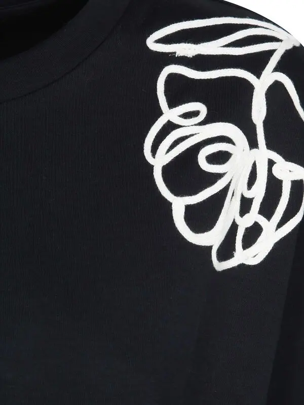 Max Mara Graphic Printed Crewneck T-shirt - Black