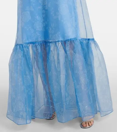 Staud Calluna Floral Organza Maxi Dress