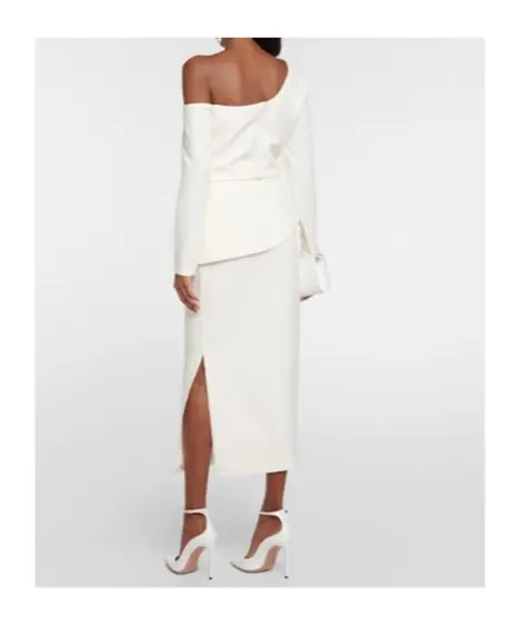 SAFIYAA LONDON Bridal Asymmetric Midi Dress