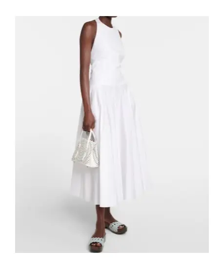 Alaïa Vienne Laser Cut Leather And Wood Platform Slides