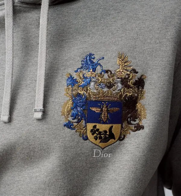 Dior Hooded Sweatshirt With Blason Embroidery, Relaxed Fit