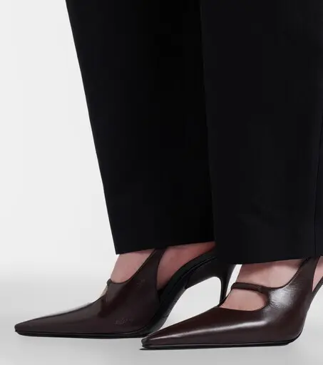 Alaïa The Drop Leather Slingback Pumps