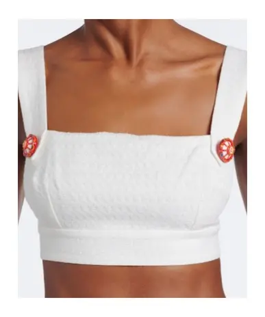 Dolce & Gabbana Cotton And Linen-blend Crop Top