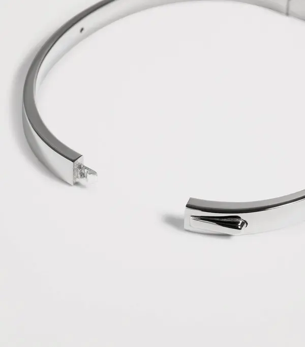Monica Vinader Sterling Bangle With Diamond