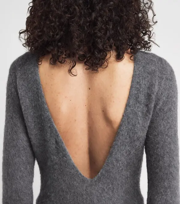 RETORI Cashmere Deep V-back Mini Dress