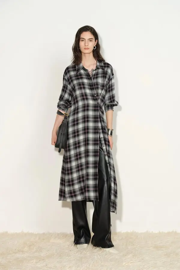 Fabrique Lea Plaid Shirt Dress