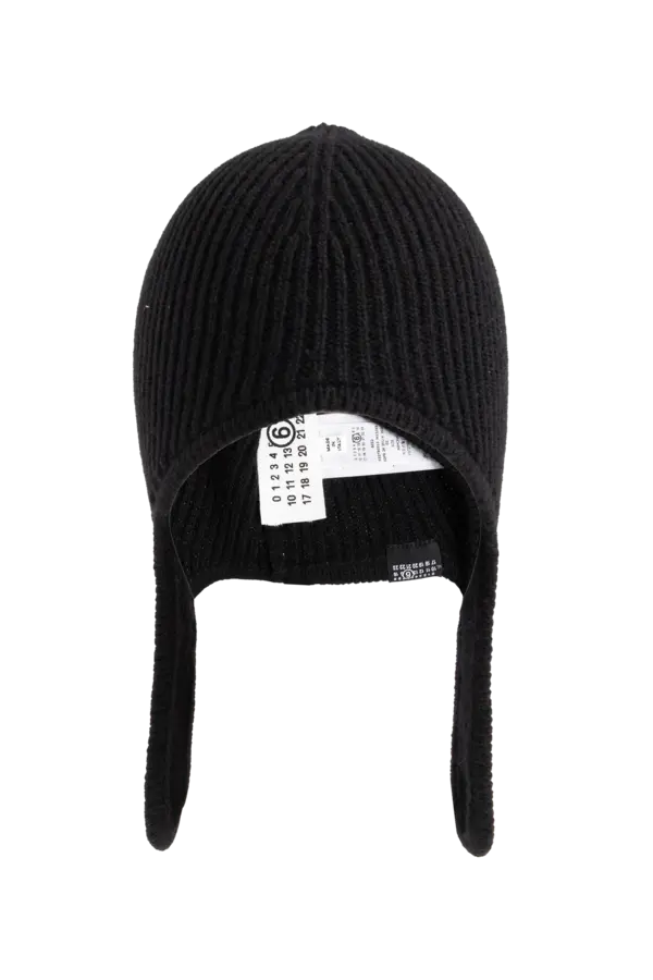 MAISON MARGIELA Wool Beanie With Logo Patch