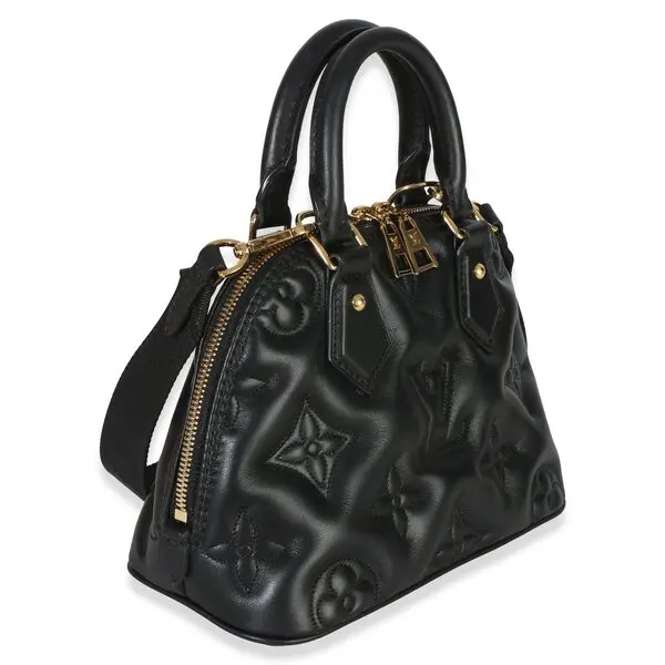 LOUIS VUITTON Bubblegram Calfskin Alma Bb Top Handle Bag