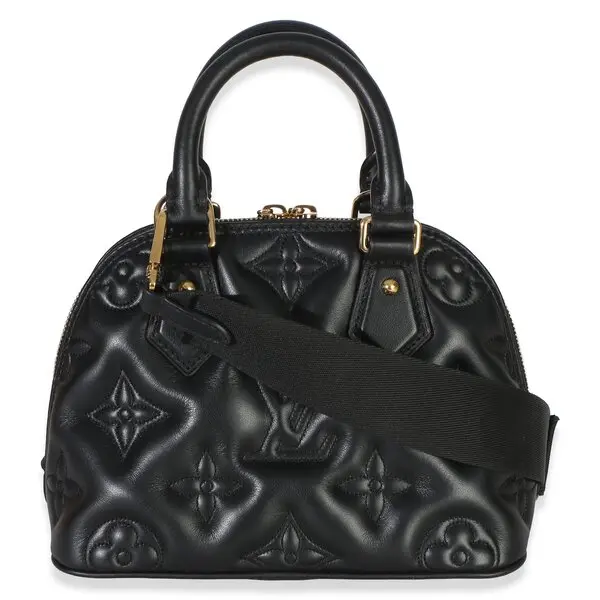 LOUIS VUITTON Bubblegram Calfskin Alma Bb Top Handle Bag