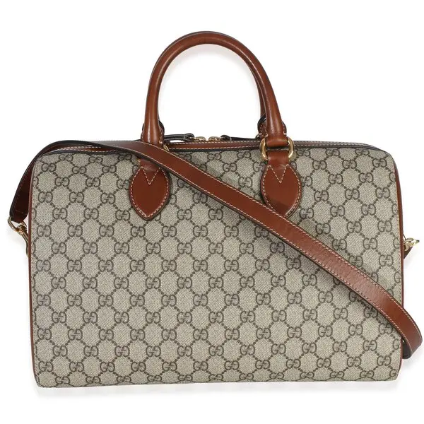Gucci Gg Supreme Monogram Boston Bag
