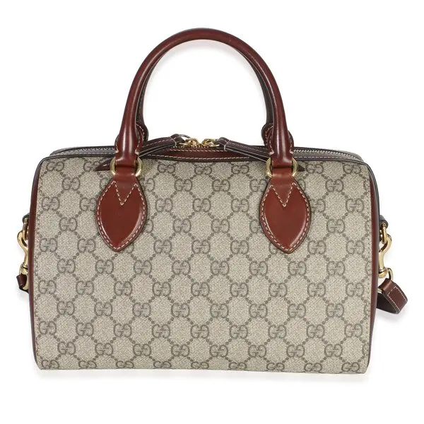 Gucci Gg Supreme Canvas Boston Bag - Brown