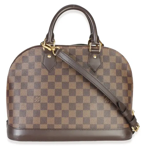 LOUIS VUITTON Damier Ebene Canvas Alma Pm Top Handle Bag